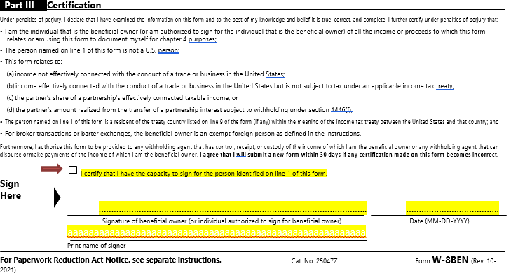 How to fill the W8 BEN Form – FriedbergDirectAVA Help Center